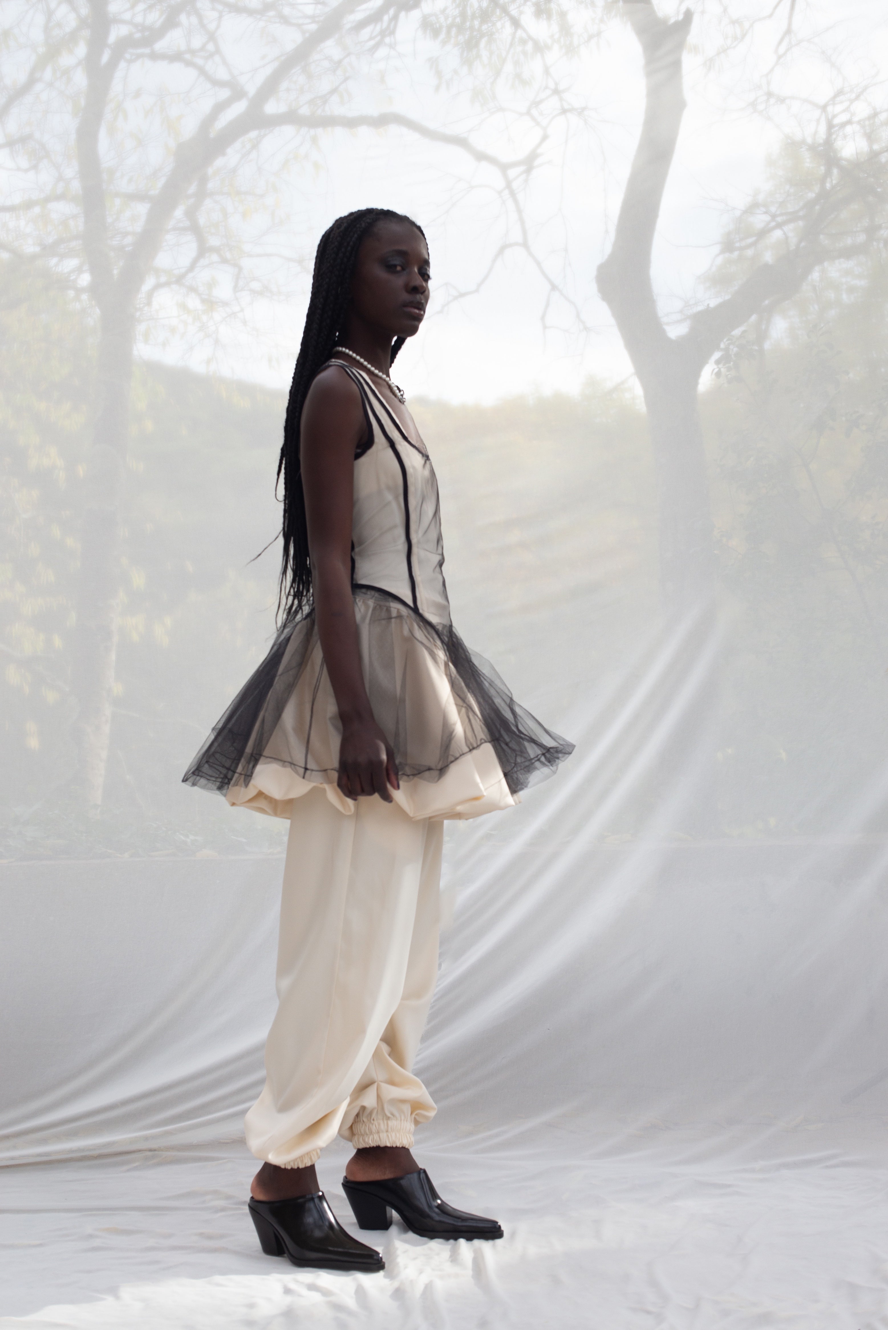 White Track Trousers - Classic Essential in Cassum Store